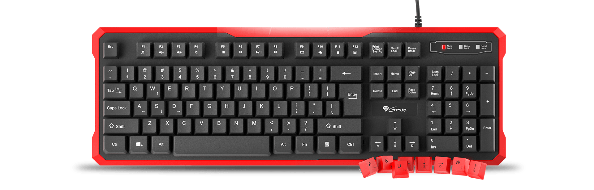 XPert-Genesis RHOD 110 Red Gaming Keyboard