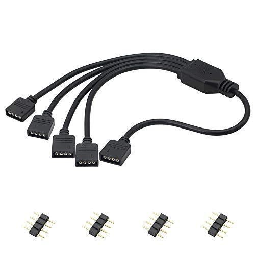 XPert-OEM 12V 4 Pin RGB Splitter Cable LED strip Connector 4pin Male ...