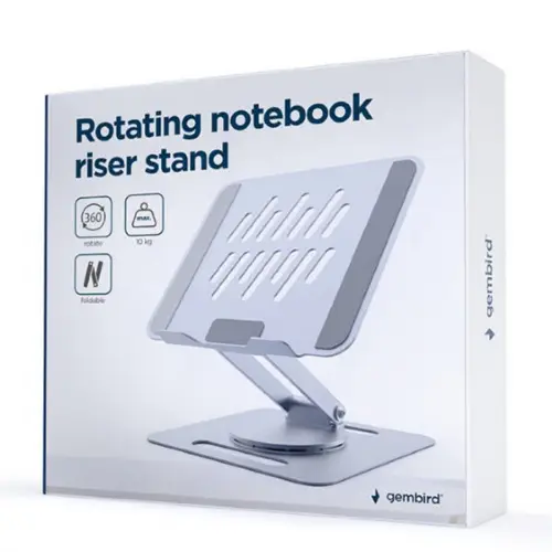 Gembird NBS-DR1-01 Rotating notebook riser stand, spacegrey-Xpert.mt